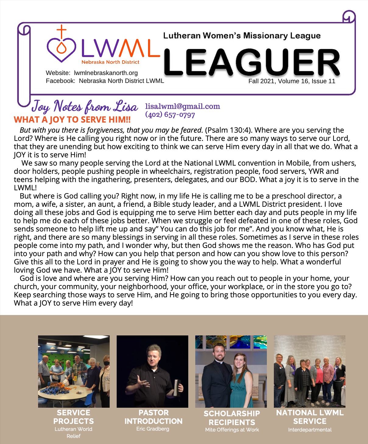 Fall 2021 Leaguer - LWML Nebraska North District